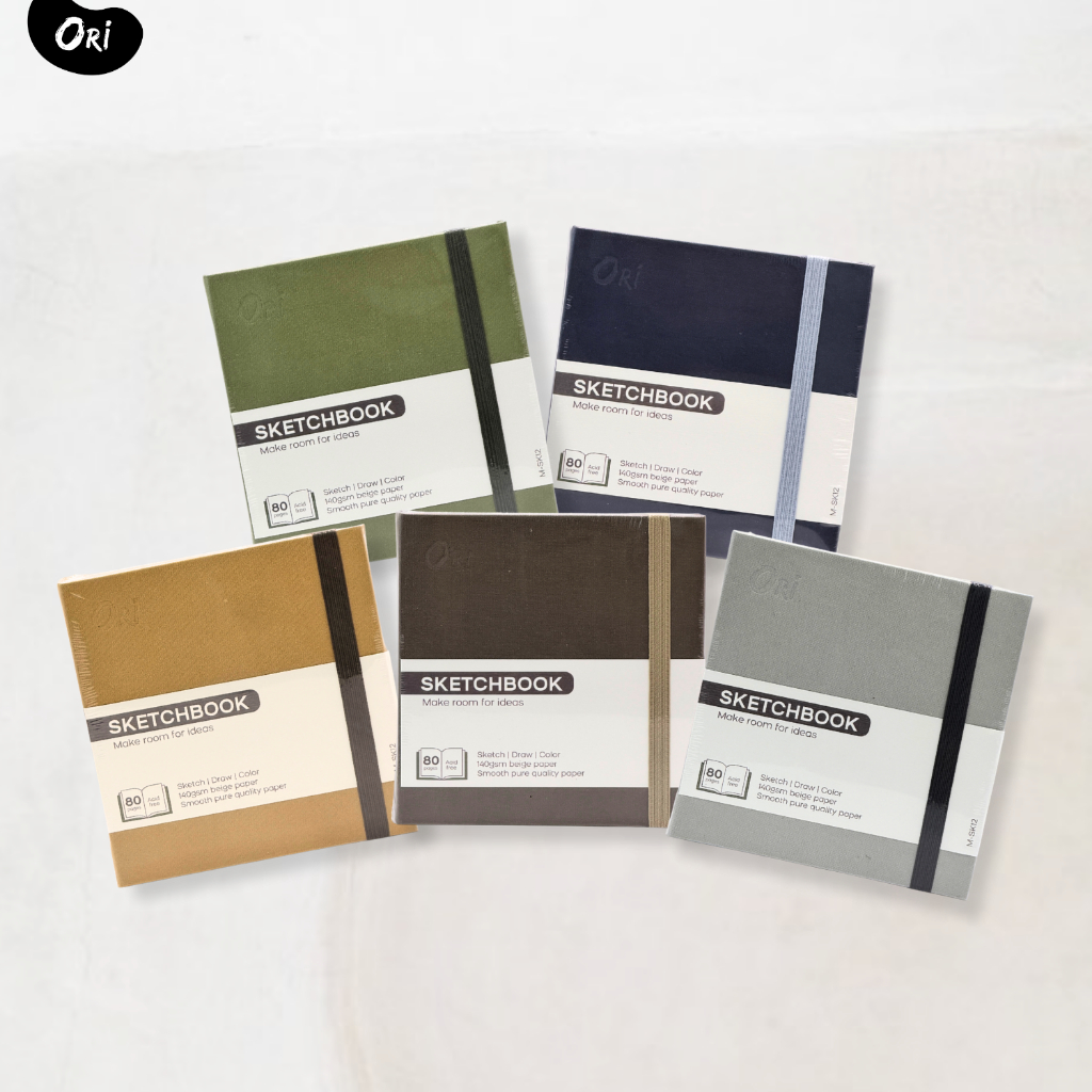 สมุดสเก็ตช์ ORI Sketch Book | 140 แกรม กระดาษเรียบ สีเบจ 80 แผ่น ...