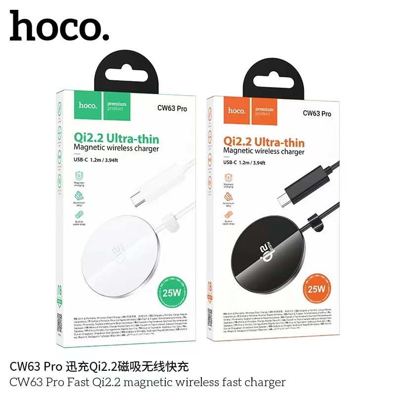 HOCO CW63 Pro แท่นชาร์จไร้สาย Qi2.2 ชาร์จเร็ว 25W ดีไซน์บางเฉียบ ...