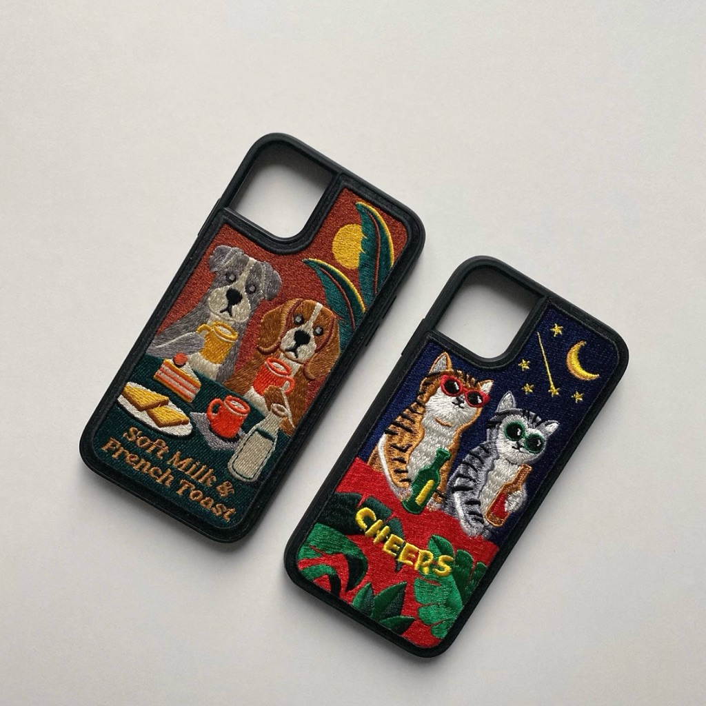 [พร้อมส่ง] Wiggle Wiggle Case เคสปักแบรนด์เกาหลี | Shopee Thailand