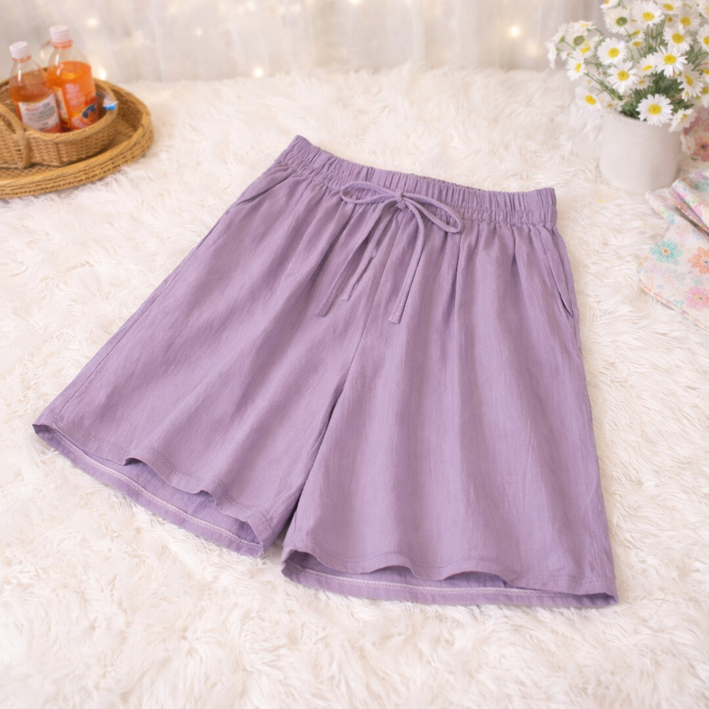 กางเกงสามส่วน ผ้าลินินผสมผ้าฝ้าย ขาสั้น CC001 | Shopee Thailand