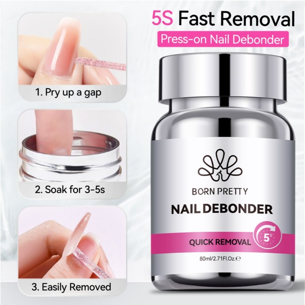 จัดส่งทันที ♡ BORN PRETTY ♡ Debonder น้ำยาถอดเล็บปลอม แบบจุ่ม 80 ml ...