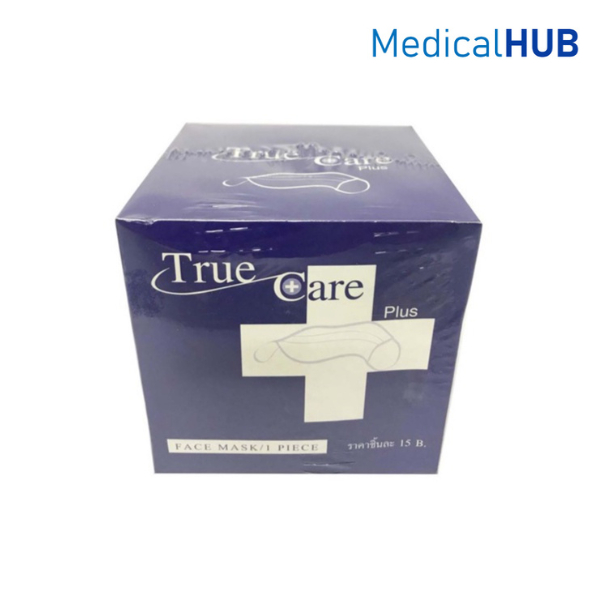 True Care Plus Mask หน้ากากอนามัย ผ้าคอตตอน สายคล้องหู ชนิดยางแบน จำนวน ...