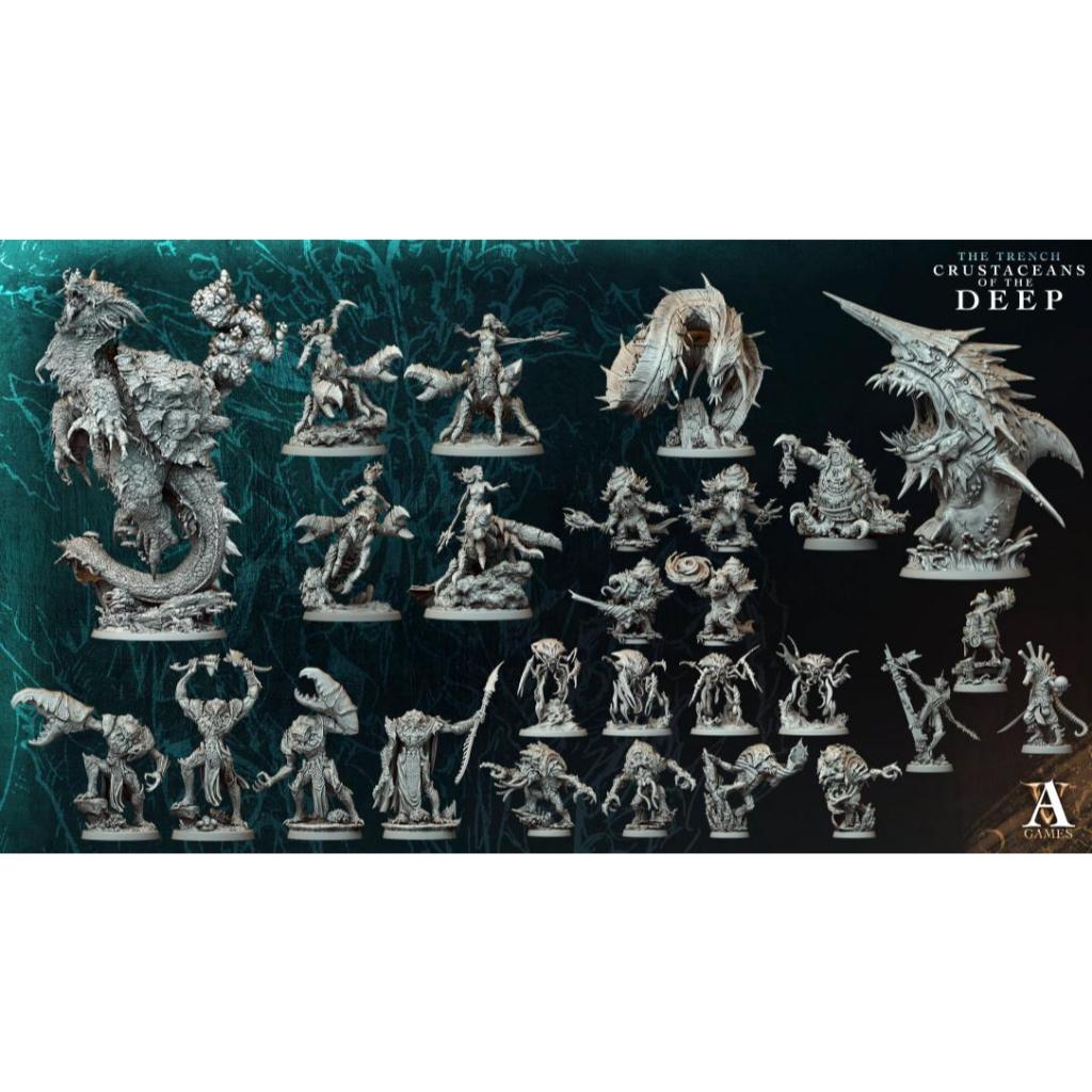The Trench - Crustaceans of the Deep - โมเดลสำหรับ DnD miniature, [Made ...