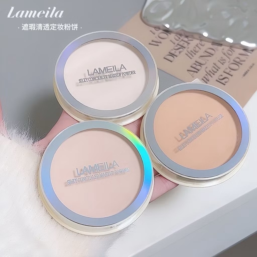 L484 Lamiela แป้งอัดแข็ง เนื้อแมท พร้อมพัฟ ปกปิดเนียน คุมมันยาวนาน บาง ...