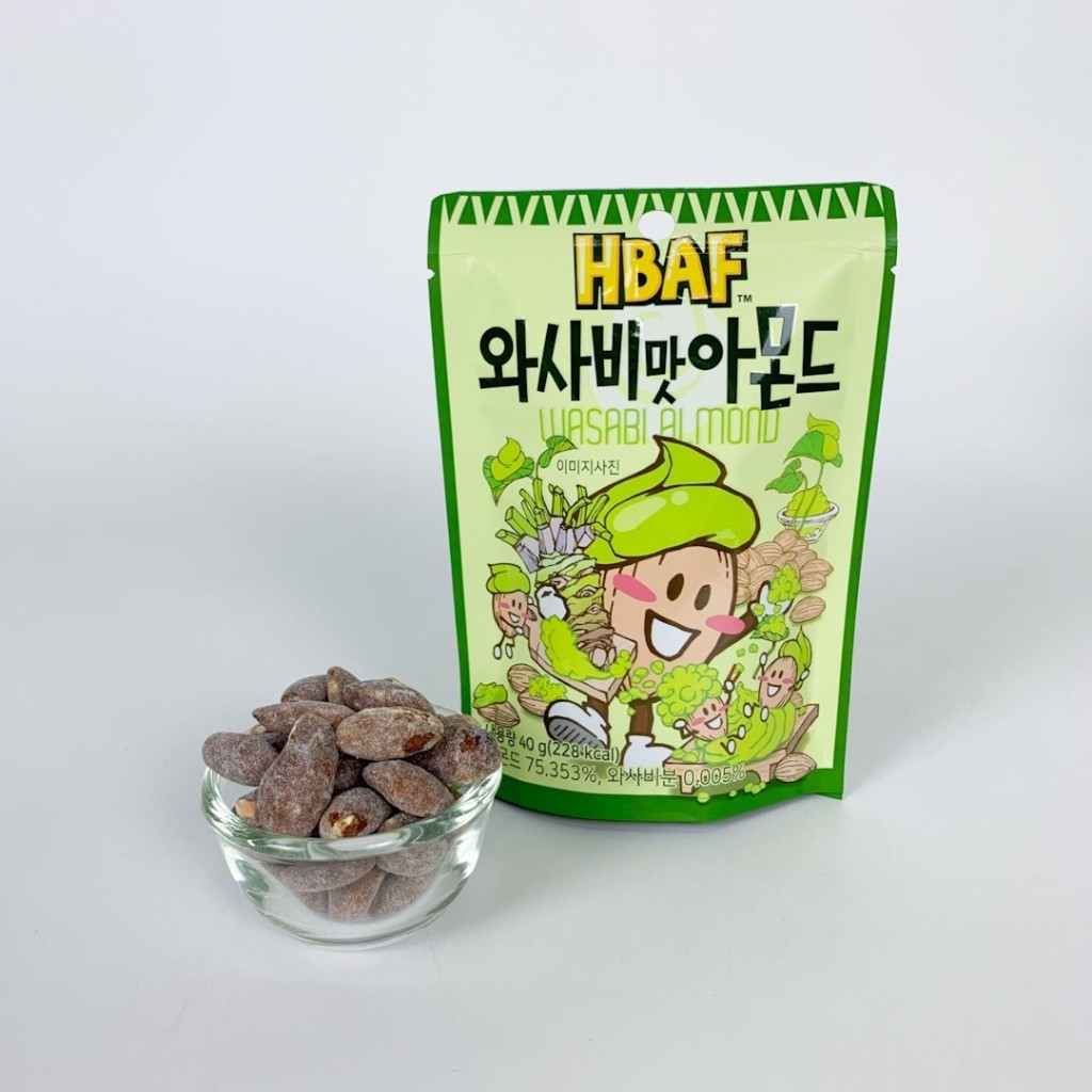 อัลมอนด์เกาหลี รสวาซาบิ 40g HBAF WASSABI ALMOND 와사비맛 아몬드 | Shopee Thailand