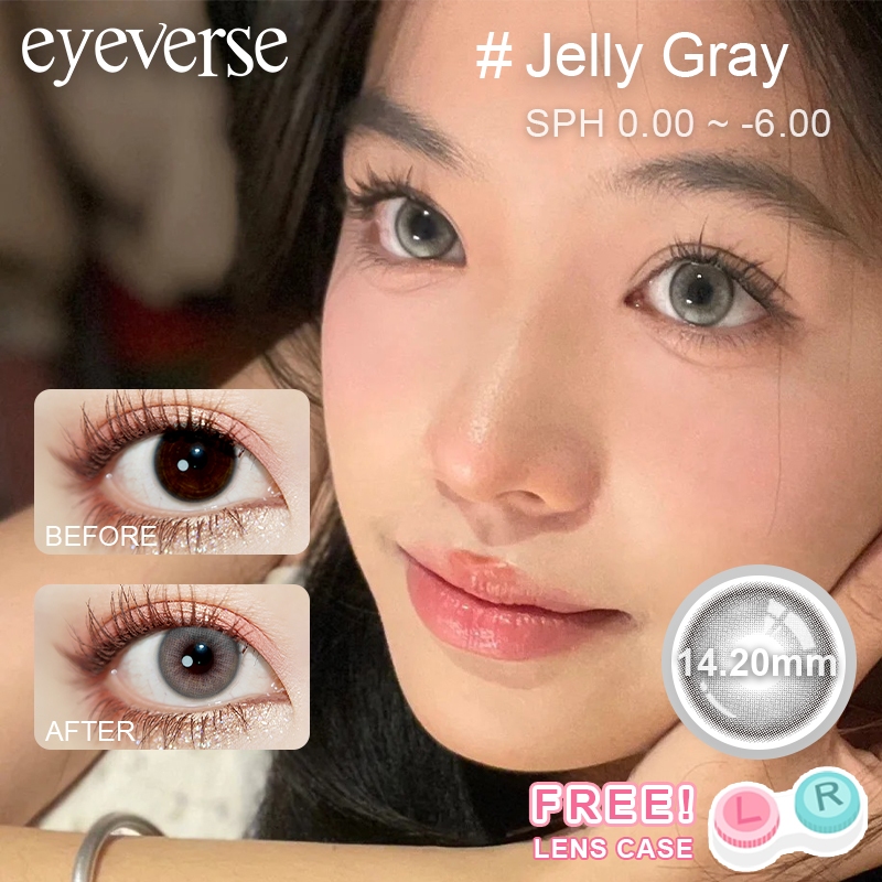 [0.00-6.00] Eyeverse สีเจลลี่เกรย์ 14.2mm แบบรายเดือน COD ตาโต นุ่มสุดๆไม่ระคายเคือง | Shopee ...