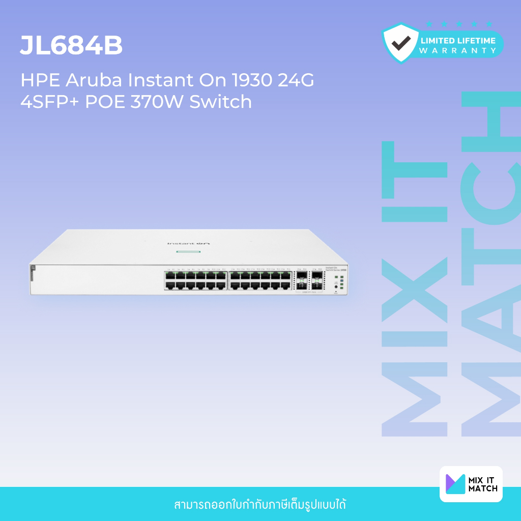 HPE Aruba Instant On 1930 (JL684B) 24G 4SFP+ POE 370W Switch | Shopee ...