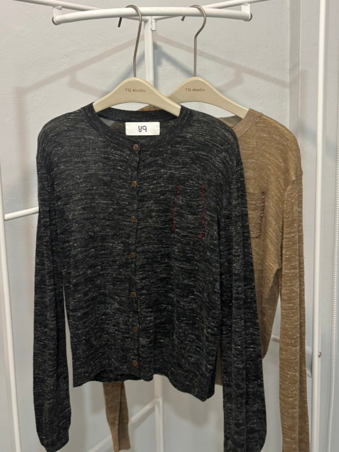 MG641 YQ KOREAN SHOP Bern Top เสื้อแขนยาวผ้ามีเทคเจอร์ กระเป๋าหน้าเย็บ ...