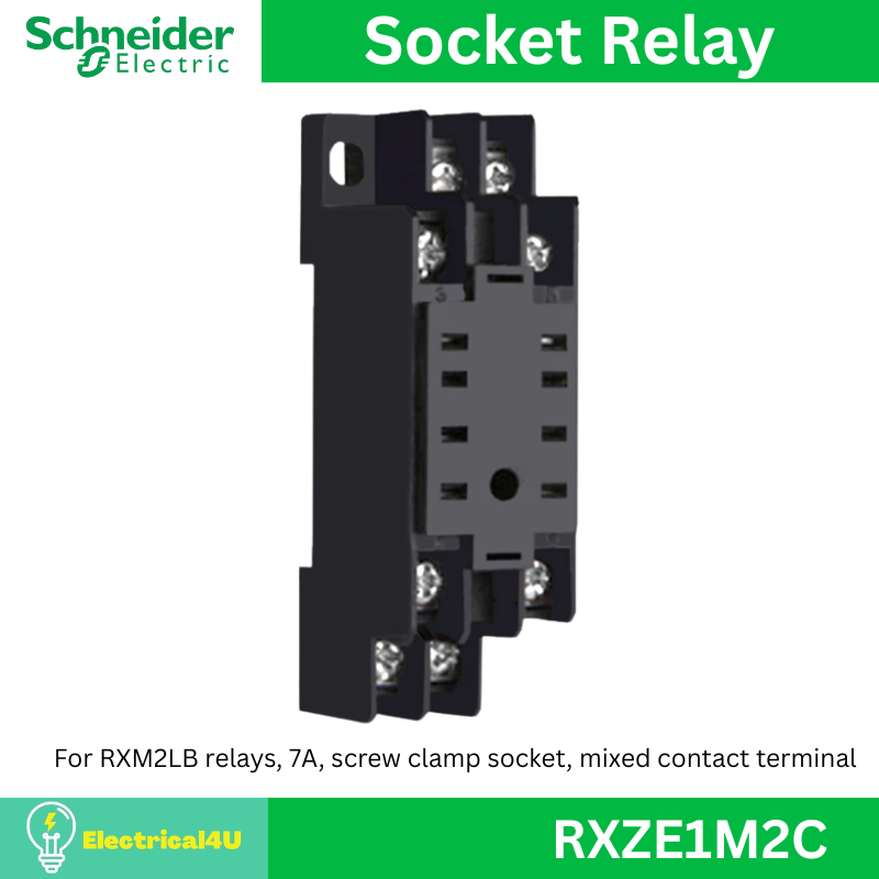 Schneider Electric RXZE1M2C Socket Relay ซ็อกเก็ตรีเลย์ 2 คอนแทค 7A ...
