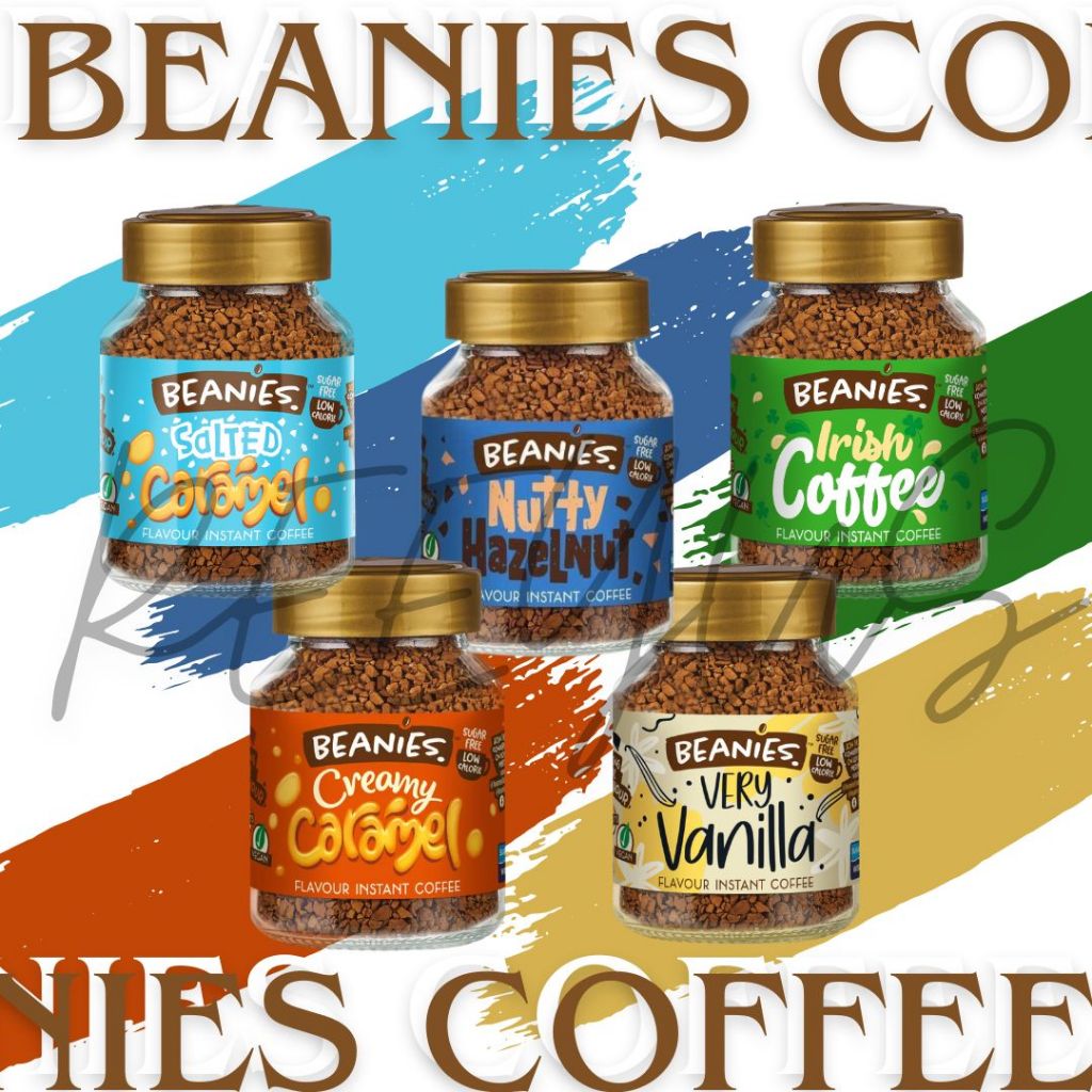 Beanies instant Coffee 50g กาแฟดำคั่วหอม มี 5 รส สินค้าของอังกฤษ (กรุณา ...