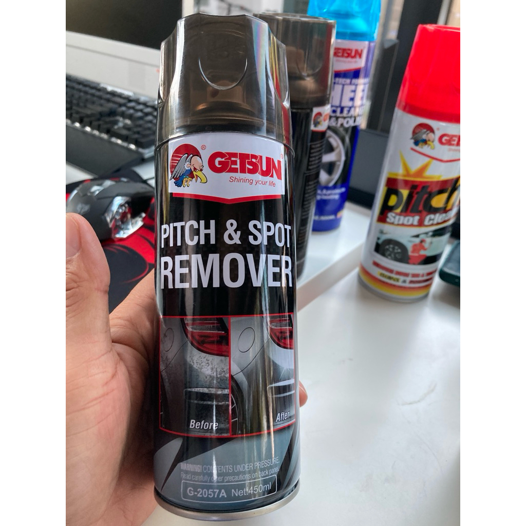 Getsun Pitch & Spot Cleaner 2057A สเปรย์ขจัดคราบยางมะตอย ซากแมลง กาว ...