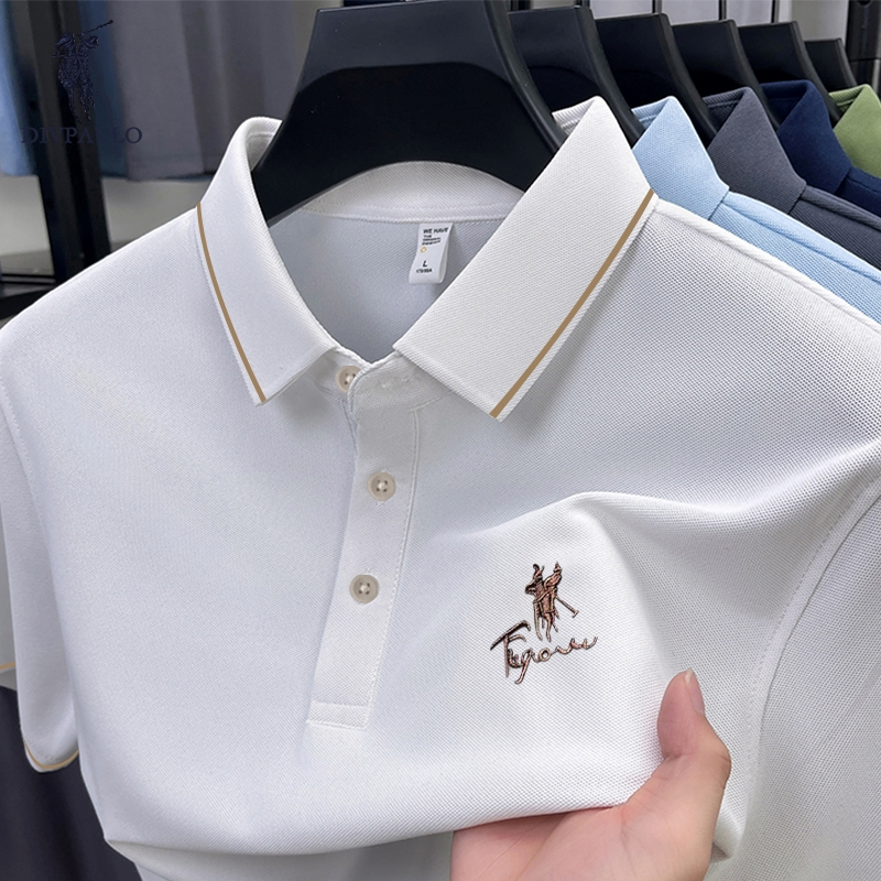 DIV POLO เสื้อโปโลผู้ชาย สไตล์สปอร์ต แขนสั้น ผ้าฝ้ายแท้ ใส่สบาย เสื้อ ...