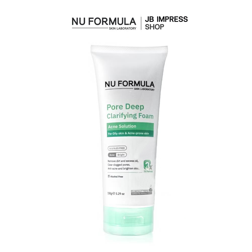 NU FORMULA Pore Deep Clarifying Foam 150g. โฟมล้างหน้าสูตรใหม่จาก นู ...