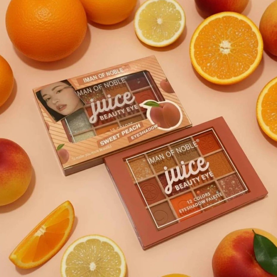 ปลีก/ส่ง IMAN OF NOBLE Juice พาเลทอายแชโดว์ผลไม้โทนส้ม 12 สี No.E8002 ...