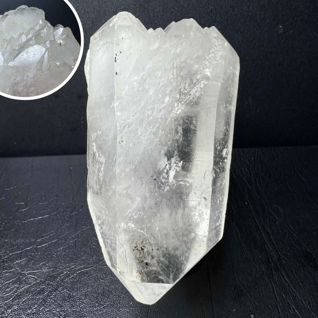 (467กรัม)ควอตซ์ใส 2 ปลาย มี Extra Terrestial Master Quartz ก้อนดิบจาก ...