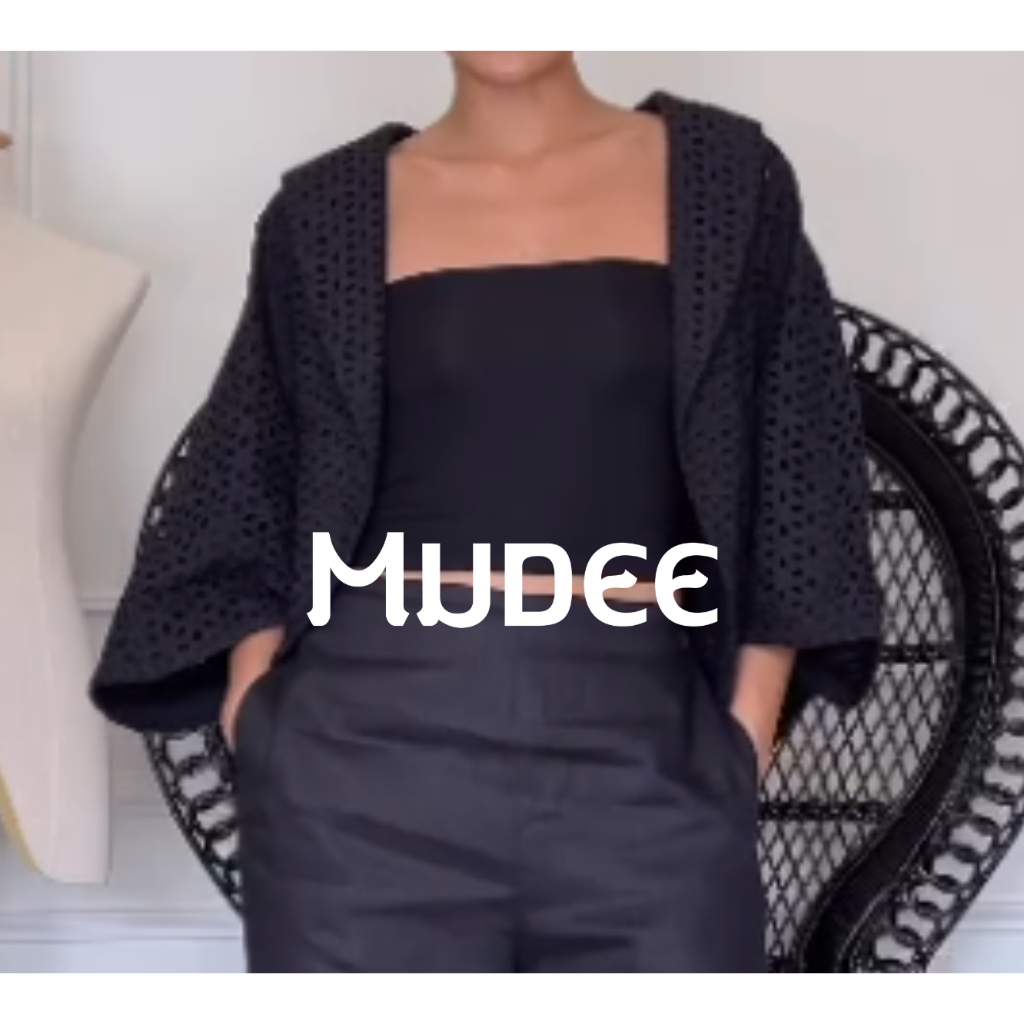 MUDEE เสื้อคลุมคอตตอนลูกไม้ปัก | Shopee Thailand