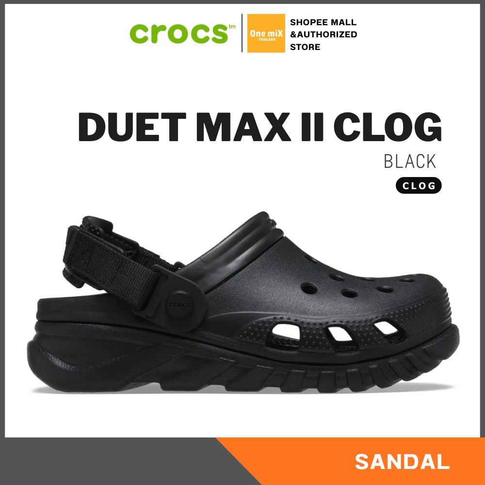 CROCS Duet Max II Clog (ฺBlack) สีดำ ตัวเด็ด ออกใหม่ รองเท้า คร็อคส์ ...