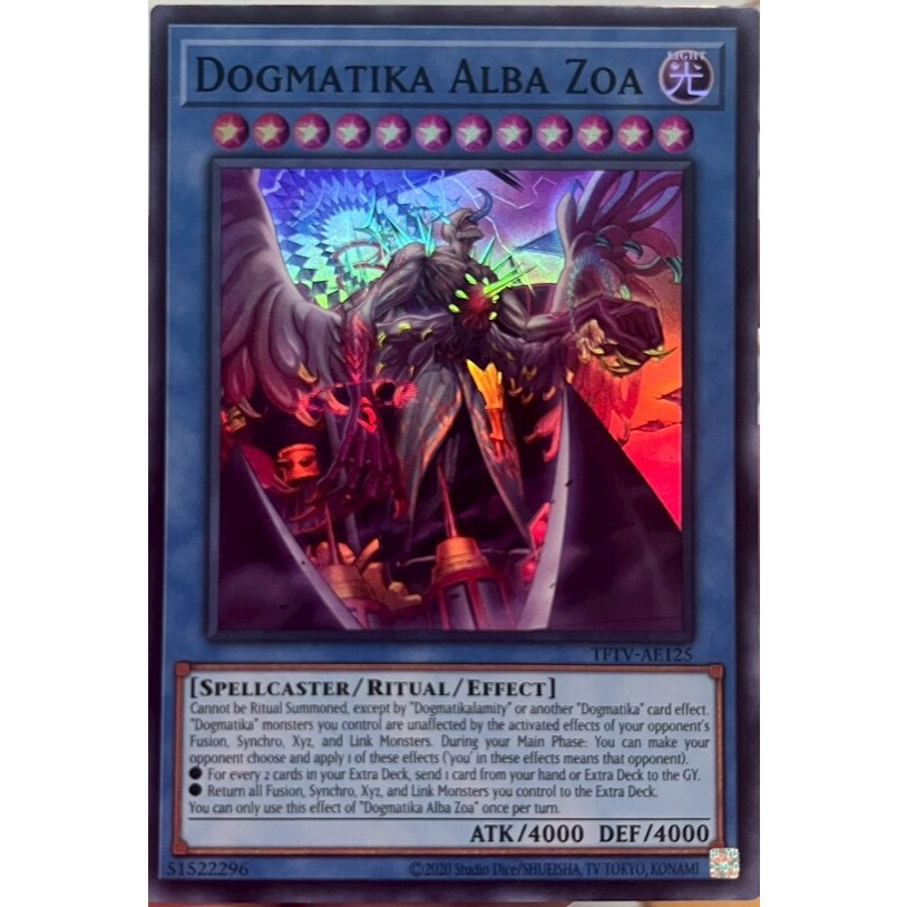 Yugioh Asia-Eng [TFTV-AE125] Dogmatika Alba Zoa (Super Rare) การ์ดยูกิ ...