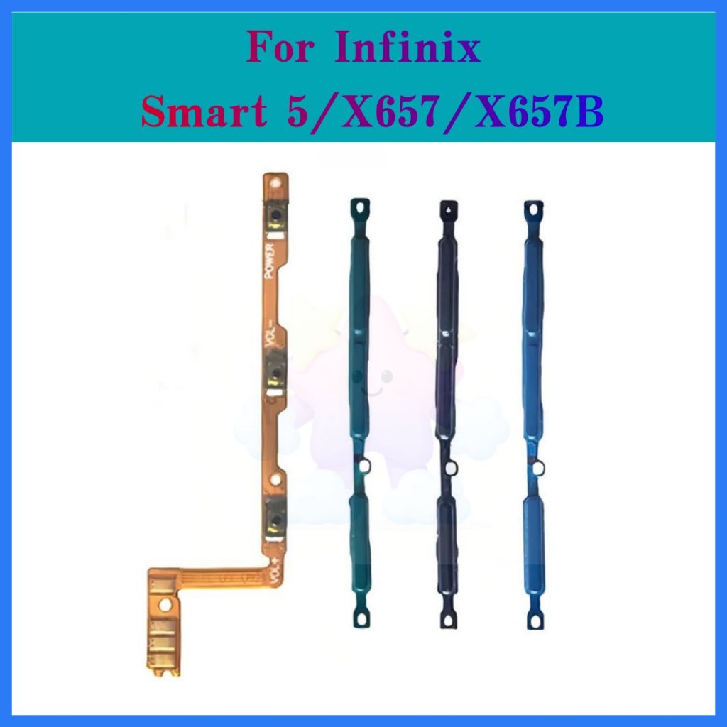 สําหรับปุ่มปรับระดับเสียง Infinix Smart 5 X657 / X657B บนปุ่มเปิดปิดสาย ...