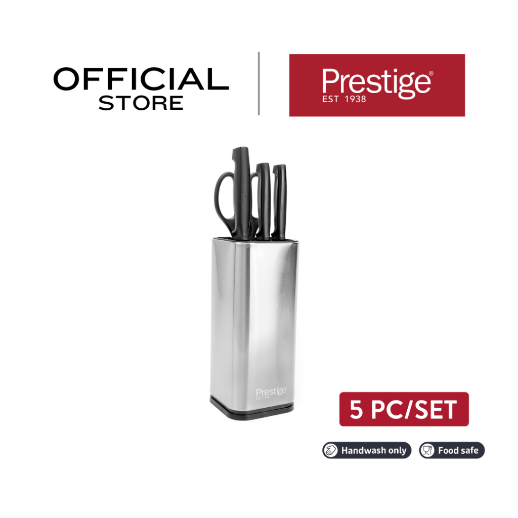 PRESTIGE 5PCS KNIFE BLOCK SET อุปกรณ์เครื่องครัว ชุดมีด 5 ชิ้น (50589-C ...