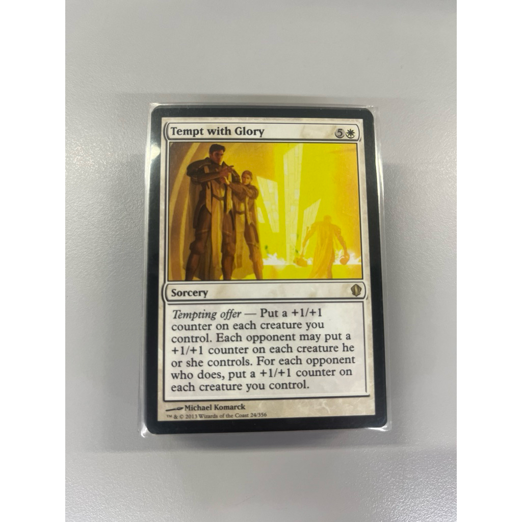 การ์ด MTG Tempt With Glory White Magic the Gathering EDH รุ่น C13 สภาพ ...