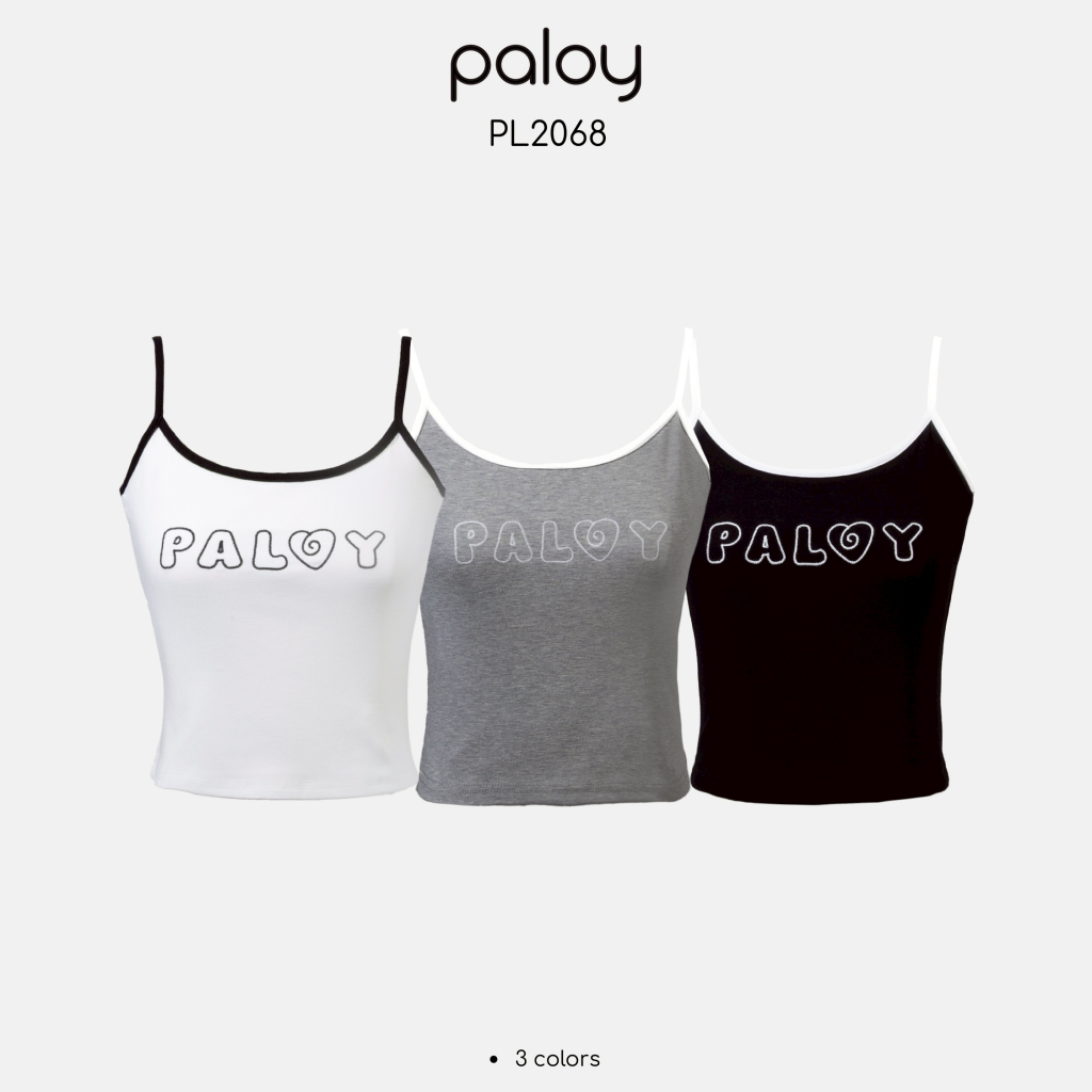 Paloy - PL2068 เสื้อกล้ามสายเดี่ยว ปัก Paloy | Shopee Thailand