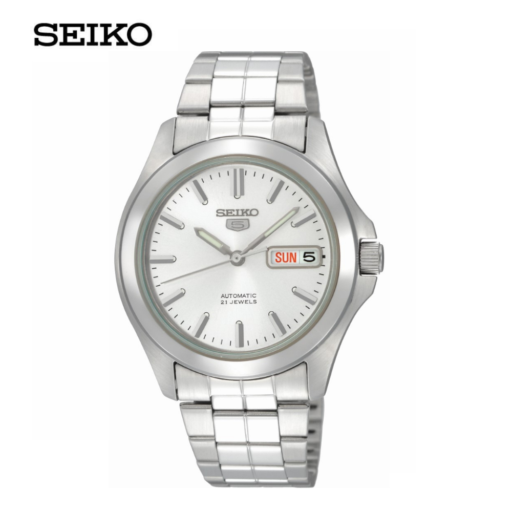 SEIKO Automatic นาฬิกาข้อมือ (ไซโก) รุ่น SNKK87 ขนาด 37 mm สีเงิน ...