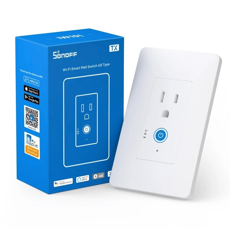 Sonoff Iw100 Us Type Wifi ซ็อกเก็ตติดผนังและสวิทช์ควบคุมระยะไกลรองรับ ...