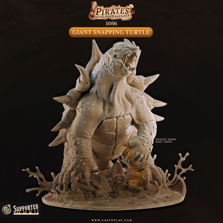 DnD Miniature I Giant Snapping Turtle - โมเดลบอร์ดเกม (งานเรซิ่นยังไม่ ...