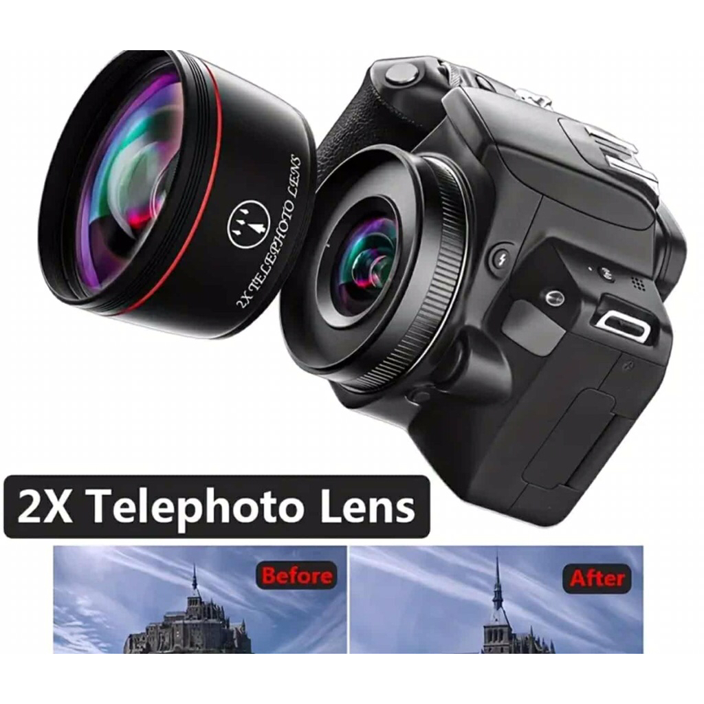LEN-332-FS027เลนส์เทเลโฟโต้ 2X สําหรับกล้อง DSLR, เลนส์ซูม HD 58 มม. ...