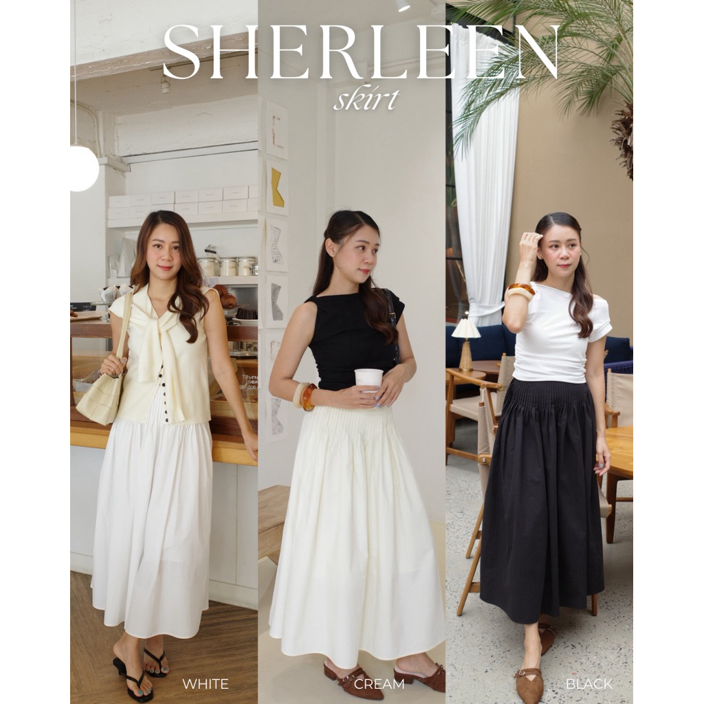 (เก็บโค้ดหน้าร้านลด 20%) Plsme.bkk 〰“Sherleen skirt” (เฉพาะกระโปรง ...