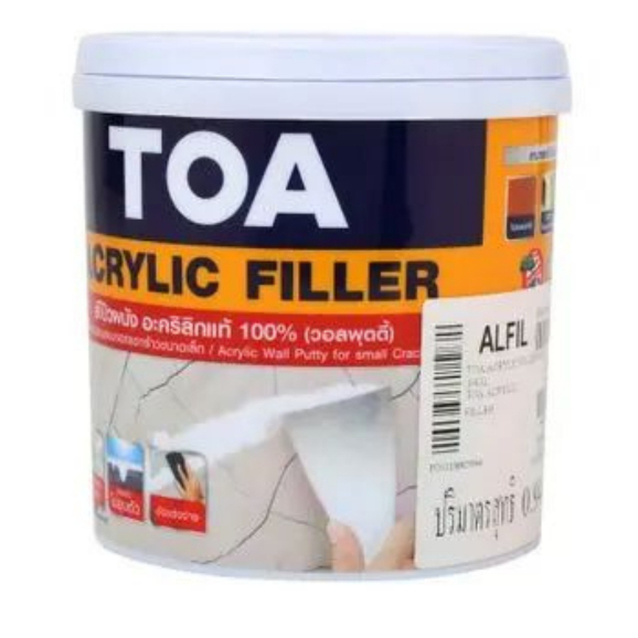 ทีโอเอ อะคริลิก ฟิลเลอร์ TOA ACRYLIC FILLER (สีโป้วผนัง) | Shopee Thailand