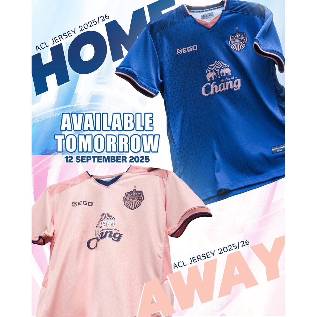 เสื้อแข่ง บุรีรัมย์ ยูไนเต็ด ACL 2025/26 ของแท้ -BURIRAM ACL JERSEY COLLECTION 2025/26 | Shopee ...