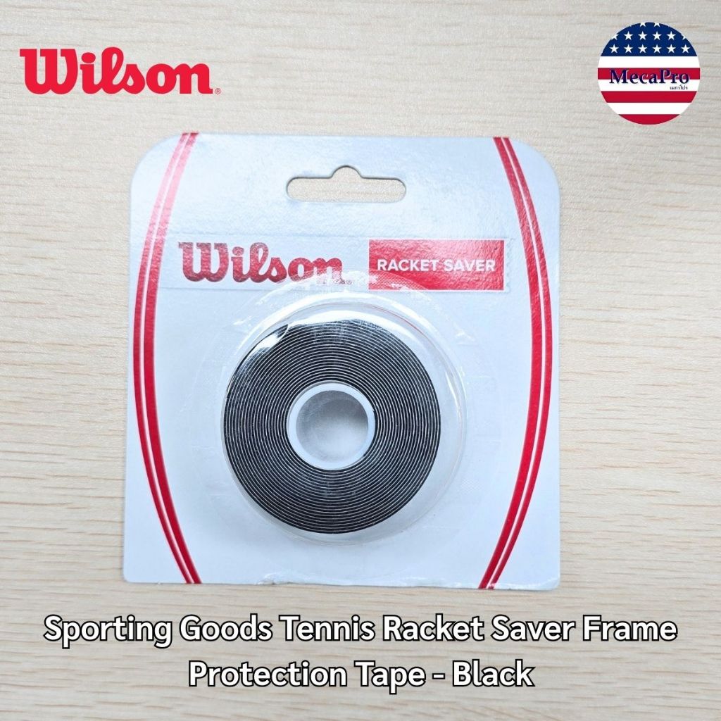 Wilson® Tennis Racket Saver Frame Protection Tape 2.4m, Black เทป ...