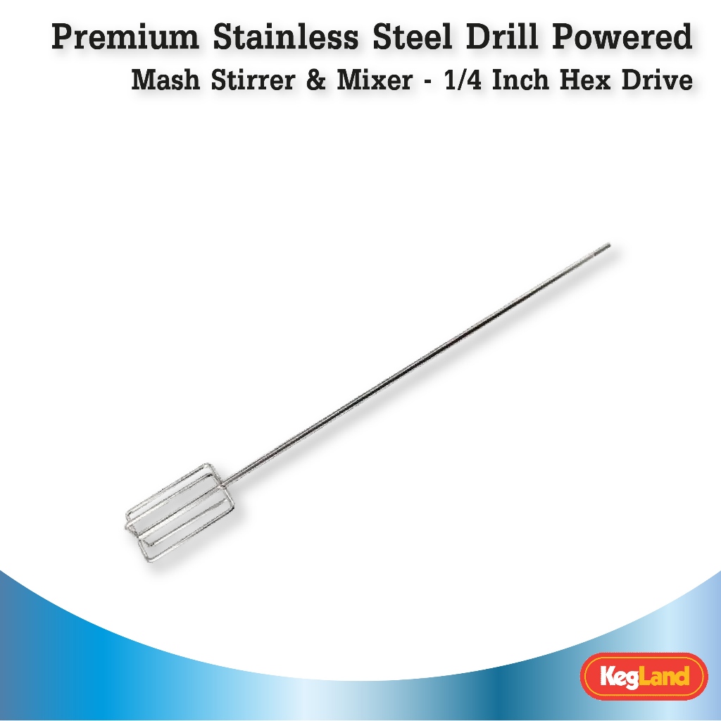 Premium Stainless Steel Drill Powered Mash Stirrer & Mixer – 1/4 Inch ...
