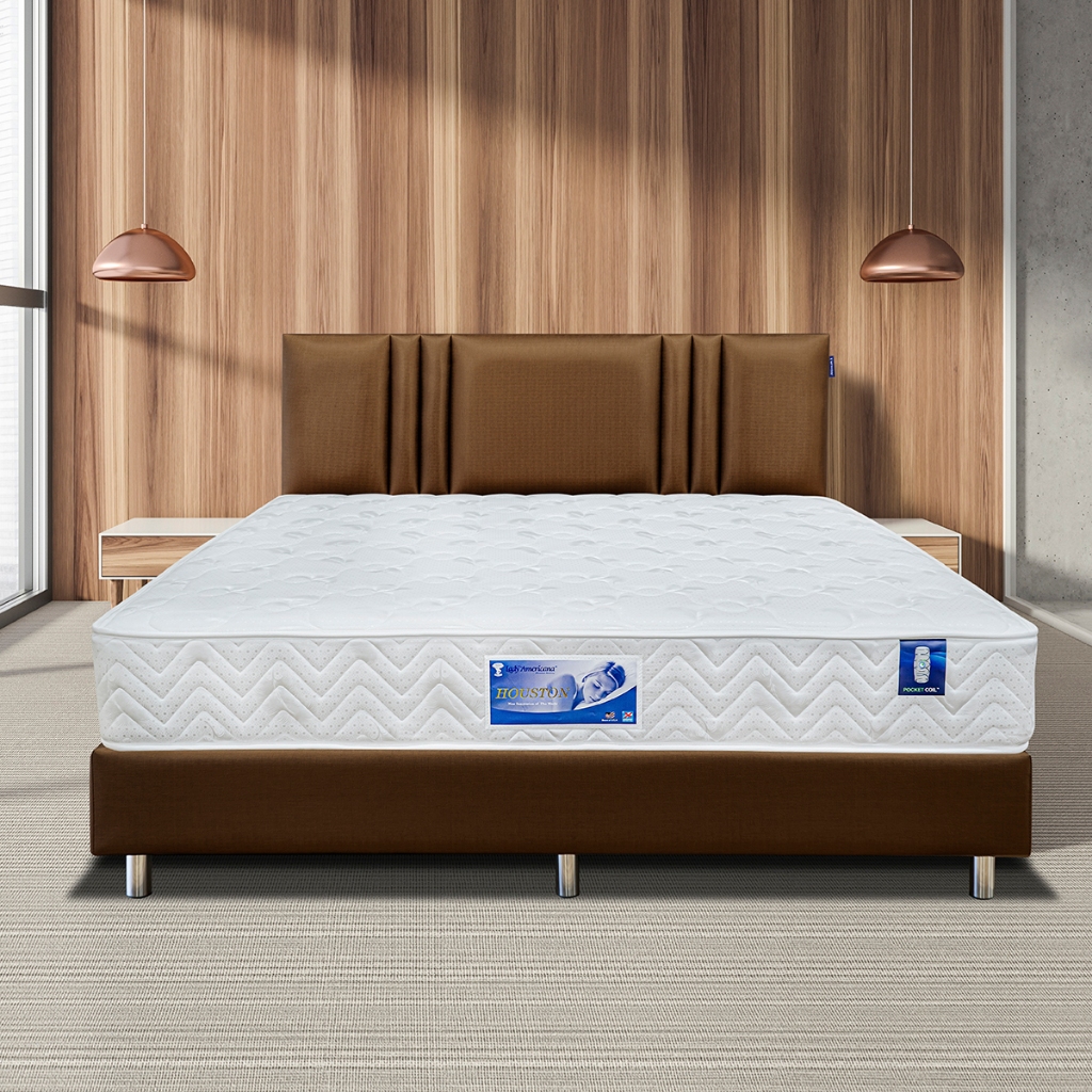 Lady Americana ที่นอนพ็อกเก็ตสปริง รุ่น Houston หนา 10 นิ้ว ติดตั้งและ ...