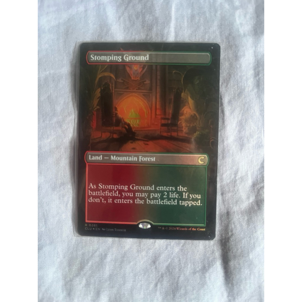 การ์ด MTG Stomping Ground Foil Land Magic the gathering EDH รุ่น CLU ...