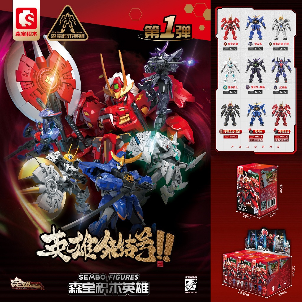 กล่องจุ่ม Moshow x Sembo Block Progenitor Effect Blind Box ตัวต่อหุ่น ...