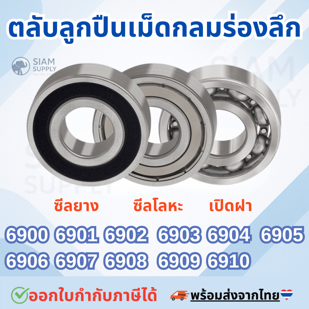 ตลับลูกปืนเม็ดกลมร่องลึก 6900 6901 6902 6903 6904 6905 6906 6907 6908 ...