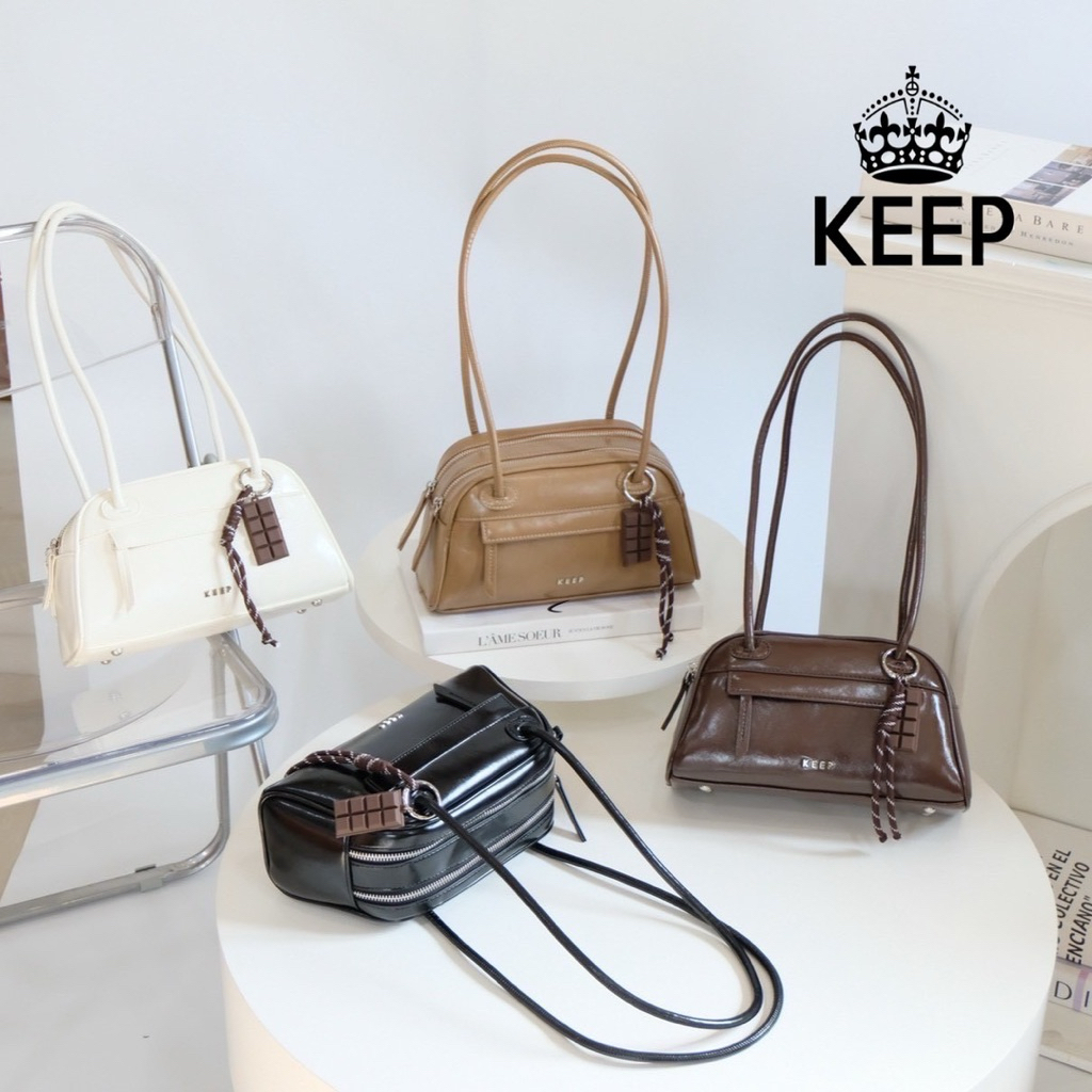 [New in ]KEEP Moonlight Bowling Bag กระเป๋าทรงโบว์ลิ่ง สไตล์มินิมอล ...