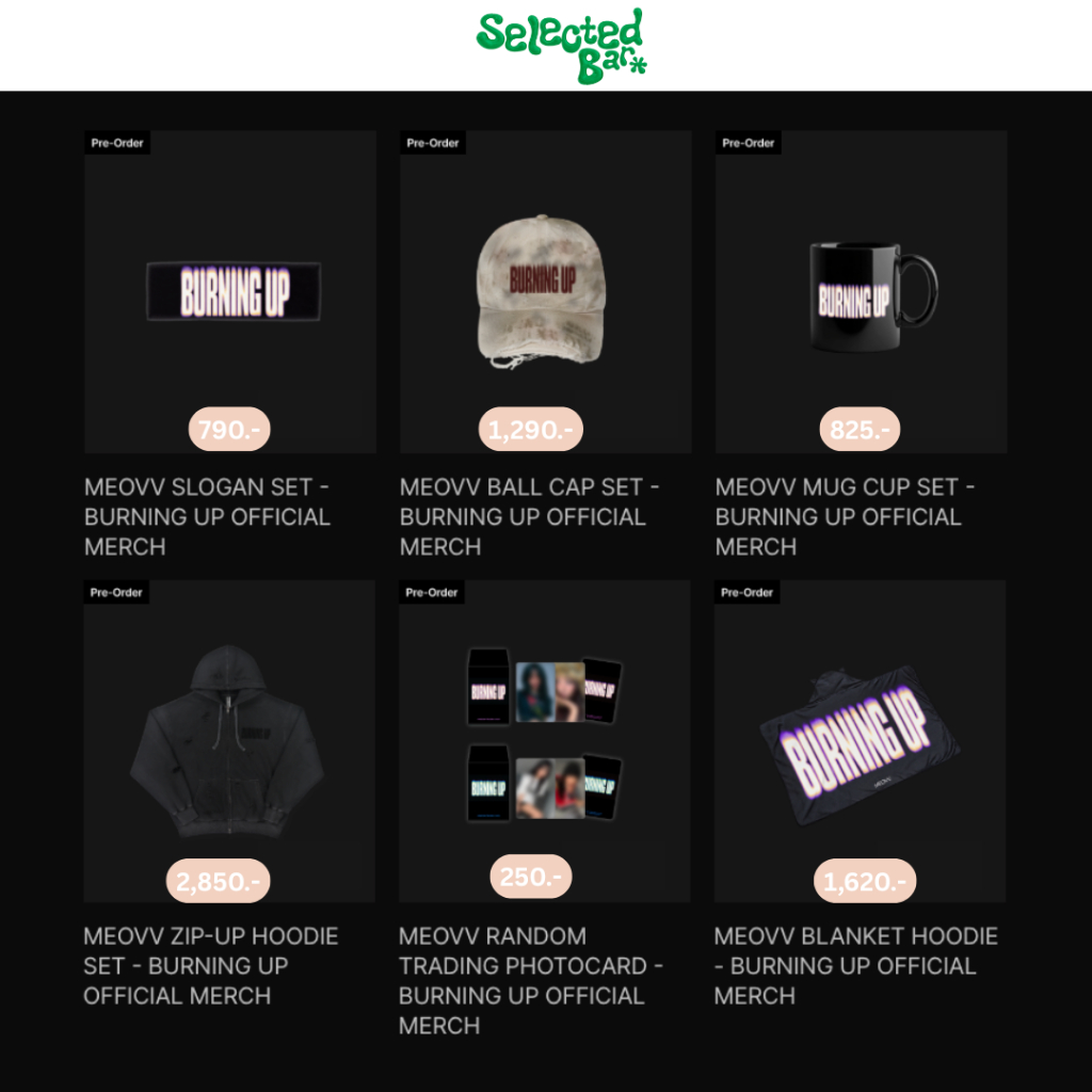 [พรีออเดอร์] MEOVV BURNING UP OFFICIAL MERCH (โปรดอ่าน description ก่อน ...