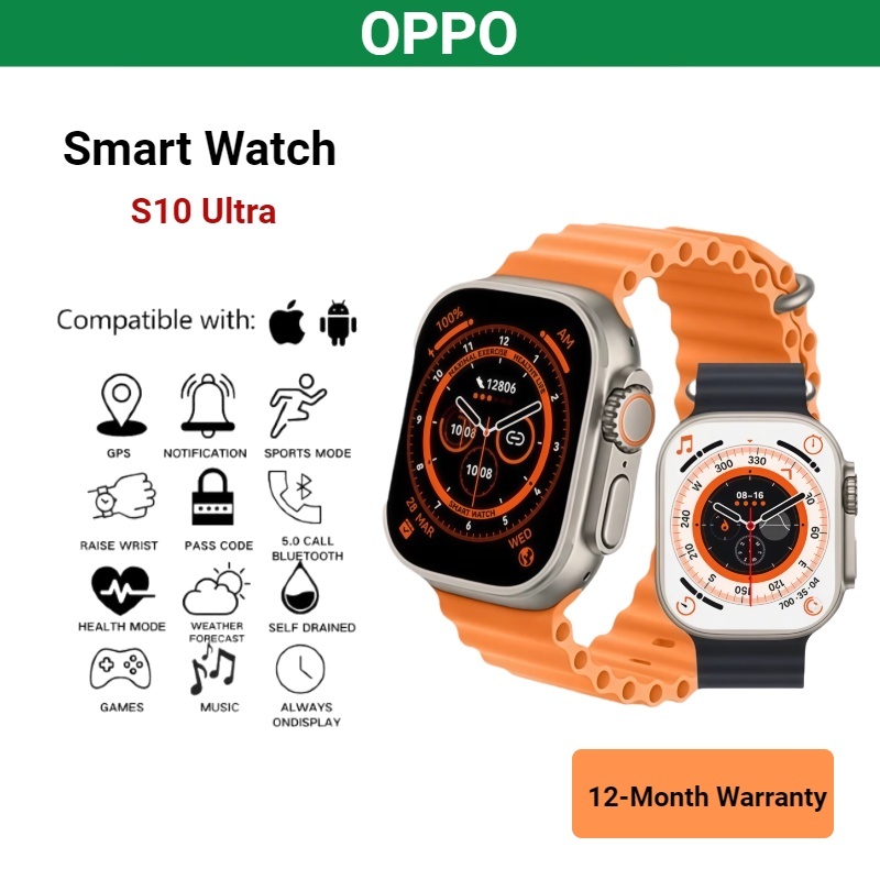 【NEW】SmartWatch OPPO S10 ULTRA สมาร์ทวอทช์วัดอัตราการเต้นของหัวใจพร้อม ...