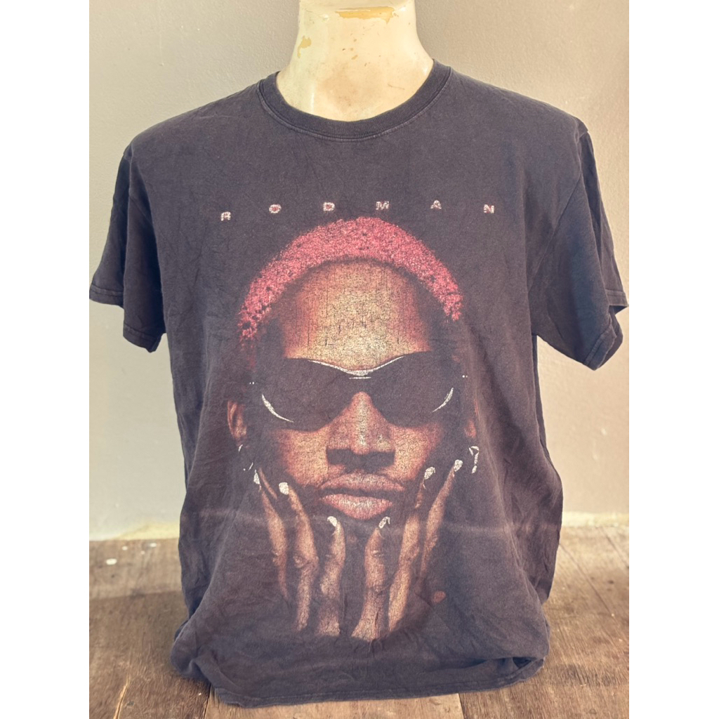 เสื้อยืดลาย Dennis Rodman นักบาส ของแท้มือสอง | Shopee Thailand