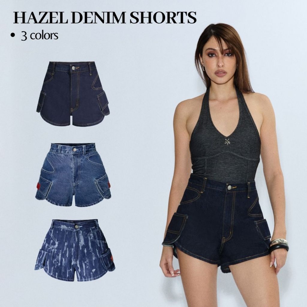Merge Official - Hazel Denim Shorts Merge (พร้อมส่ง) | Shopee Thailand