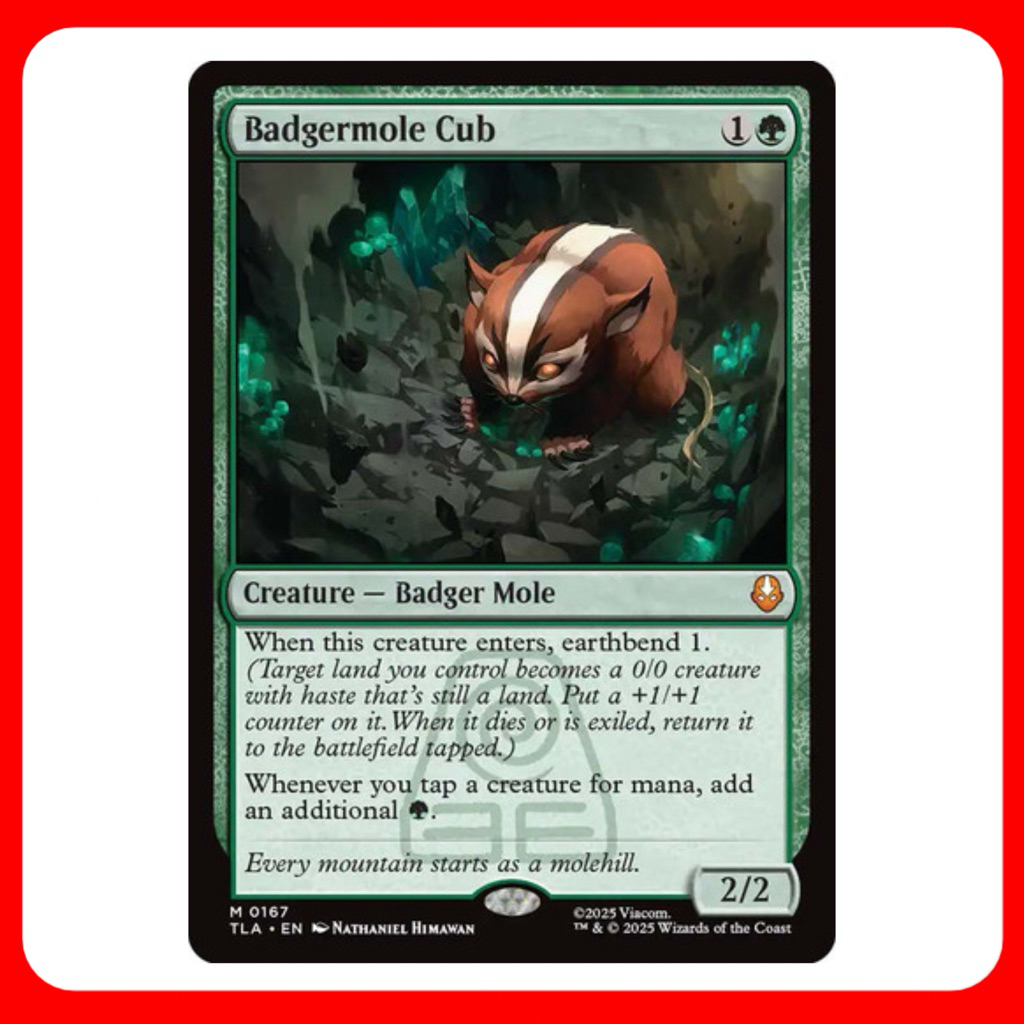 [MTG] Badgermole Cub [TLA] [GREEN] [MYTHIC] [NORMAL] [ENG] (การ์ดเมจิค ...
