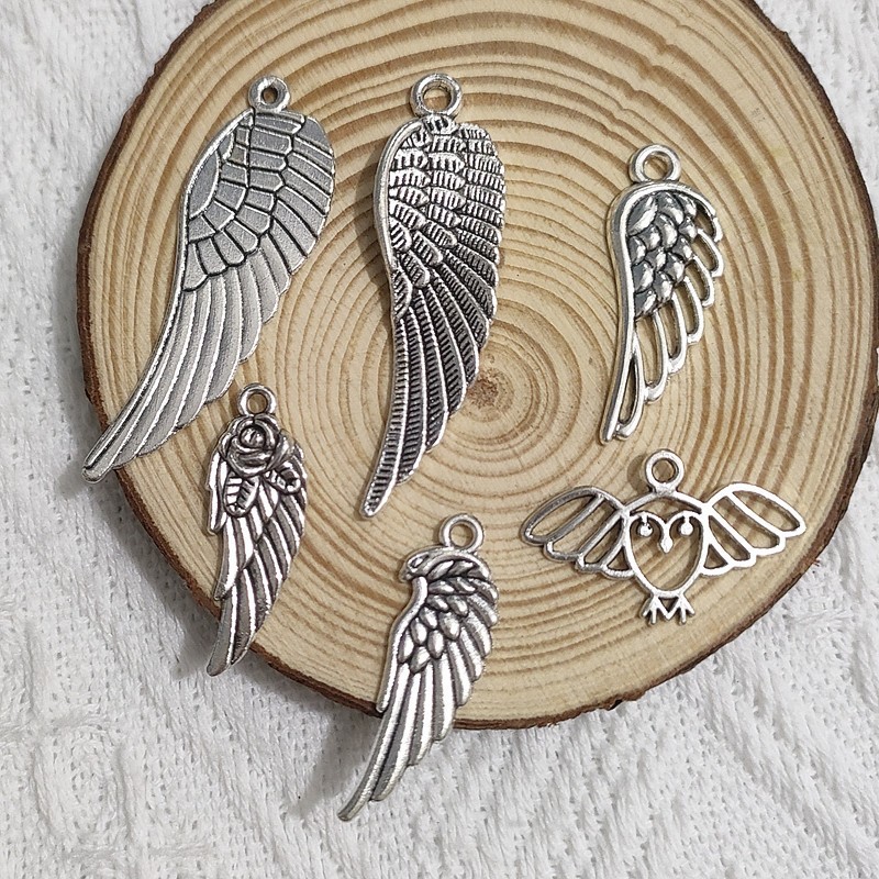gift 1 Angel Wing Alloy Charms – 6-Type Assorted only one not6 (※You ...