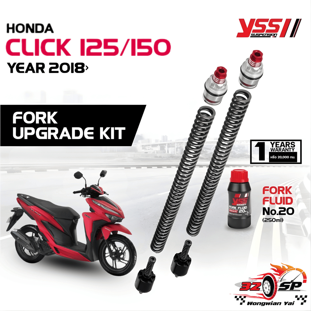 ชุดอัพเกรดโช๊คหน้า YSS FORK UPGRADE KIT สำหรับ CLICK 125i / CLICK 150i ...