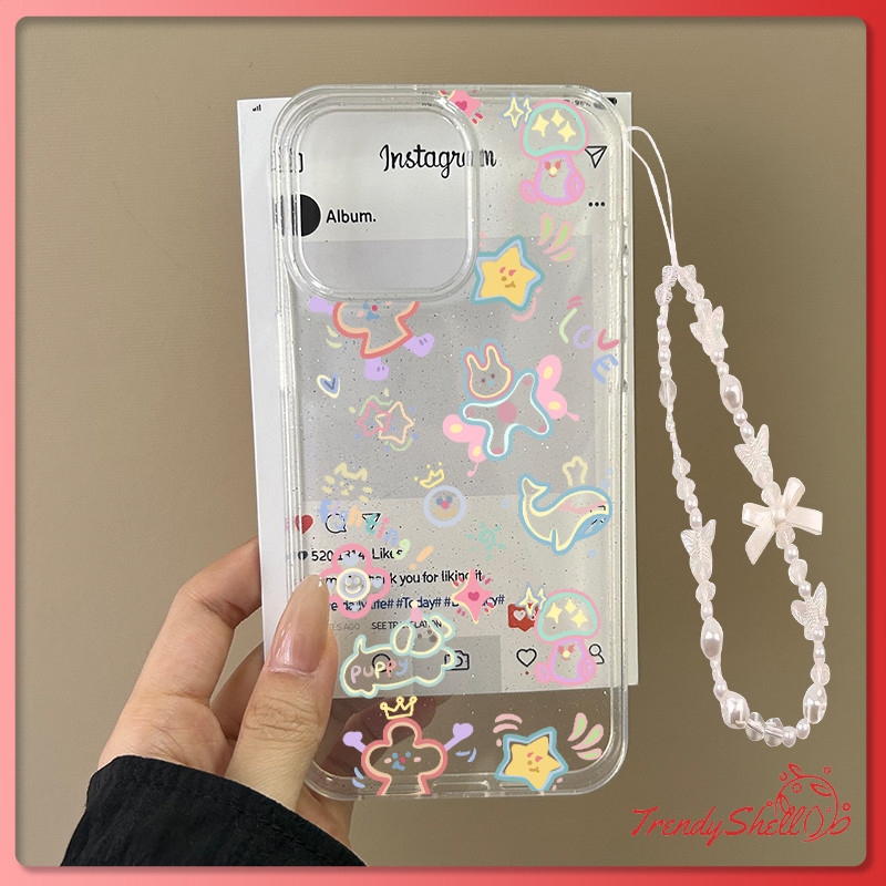 เคส สำหรับ iPhone 17 IP11 เคสใสแบบแวววาว TPU นุ่มสีสันสด ลายการ์ตูน ...