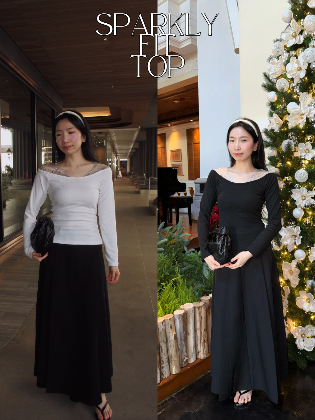 UIUI | SPARKLY TOP เสื้อโชว์ไหล่ ติดเพชรช่วงไหล่ | Shopee Thailand