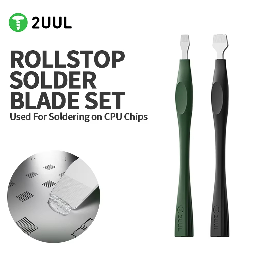 2UUL DA19 Anti-Roll Solder Scraper ชุด 9 มม./15 มม.สําหรับซ่อมโทรศัพท์ ...